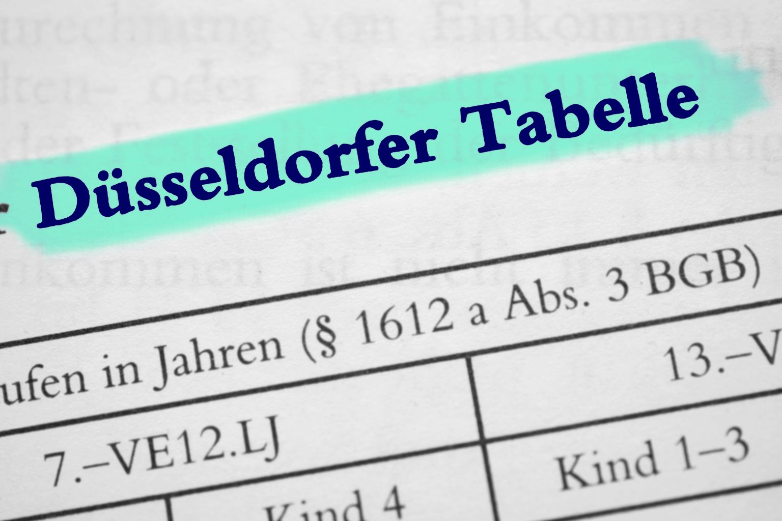 Düsseldorfer Tabelle 2026 –Guski ∙ Such - Rechtsanwälte Karlsruhe